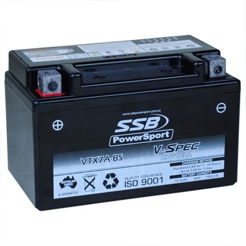 SSB 12V V-Spec High Performance AGM Battery - VTX7A-BS * Motorcycles R Us